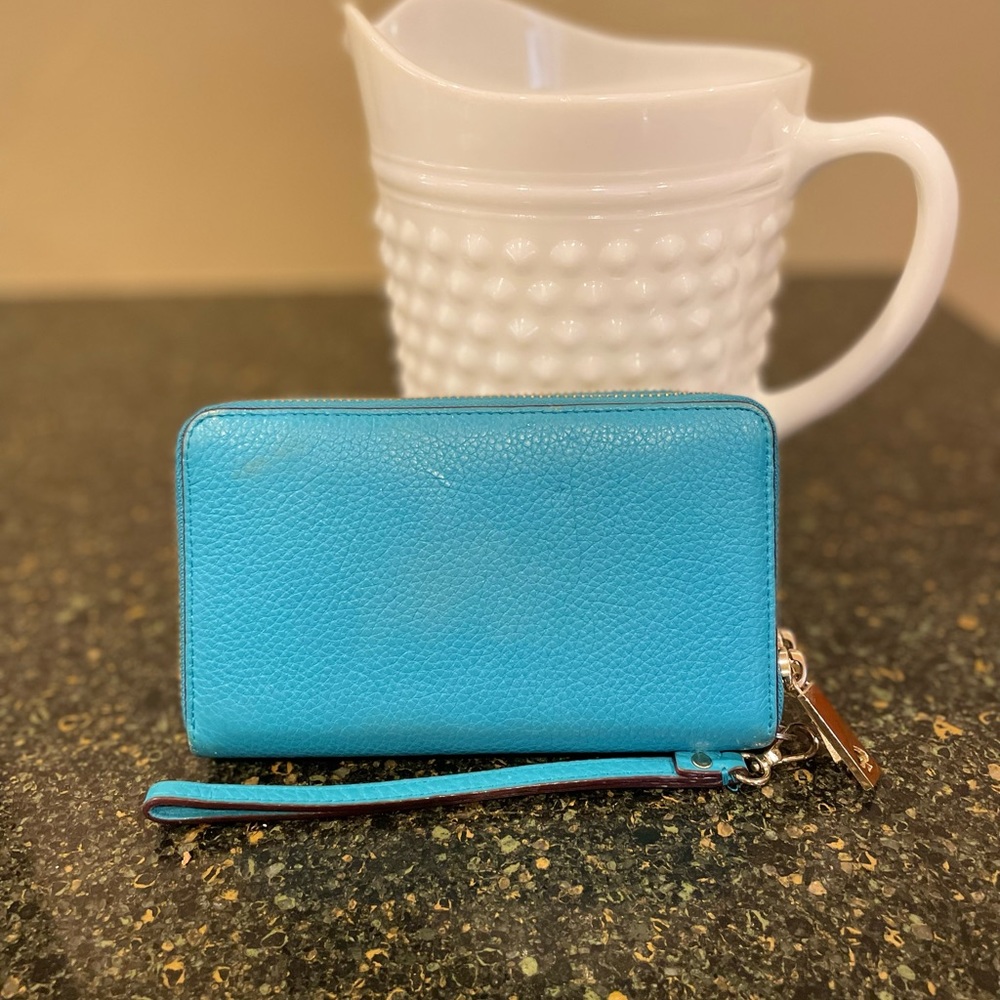 Kate Spade Turquoise Leila Large Continental Leather … - Gem